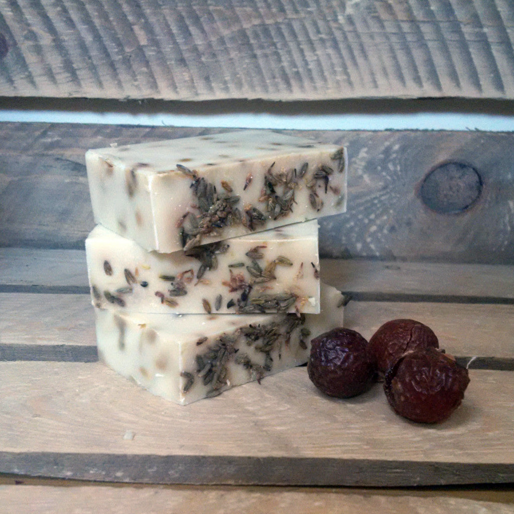 Lavender & Geranium Soapnut Soap 90g – Living Naturally